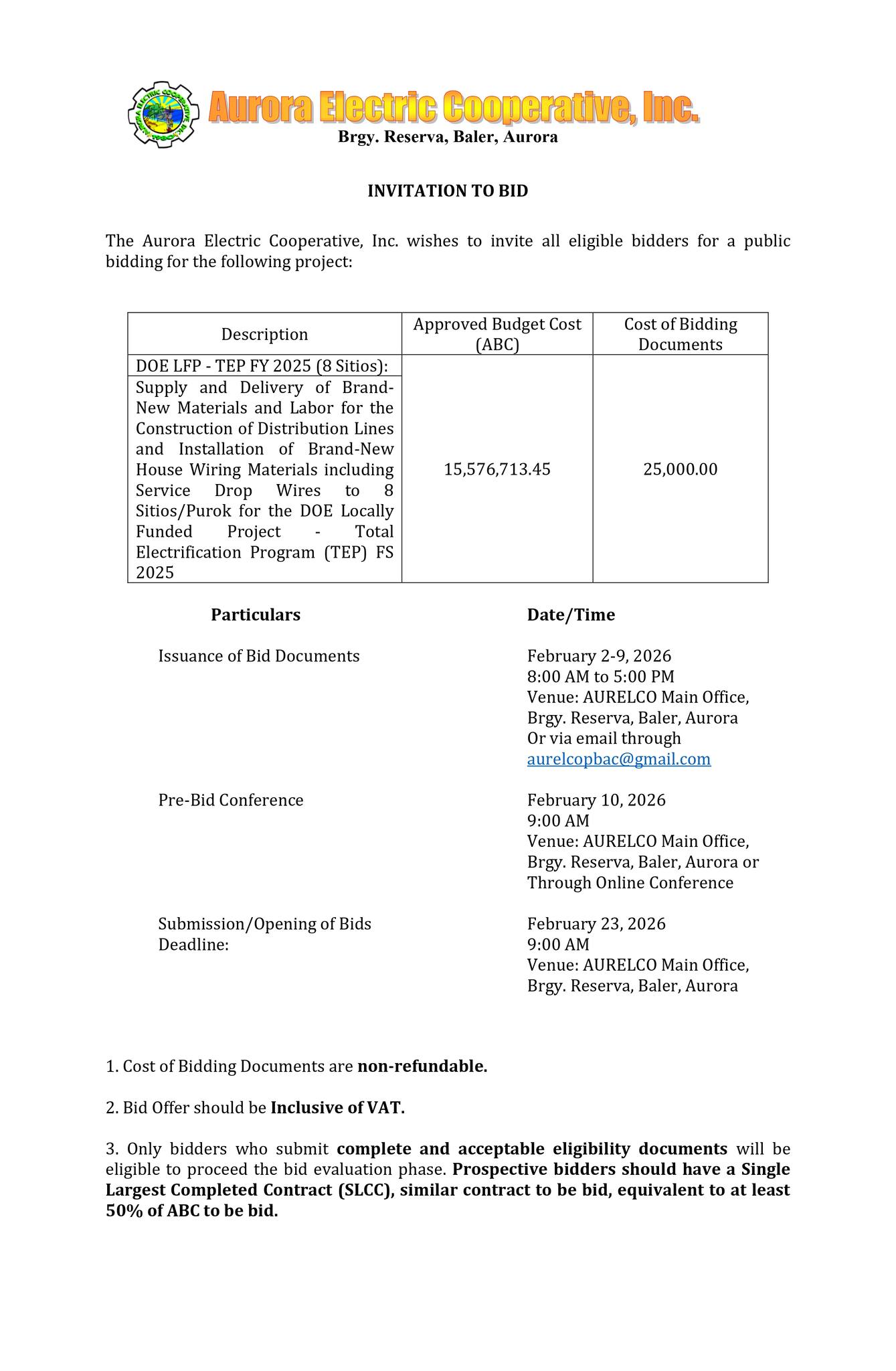 Aurora Electric Cooperative, Inc. | AURELCO Official Website